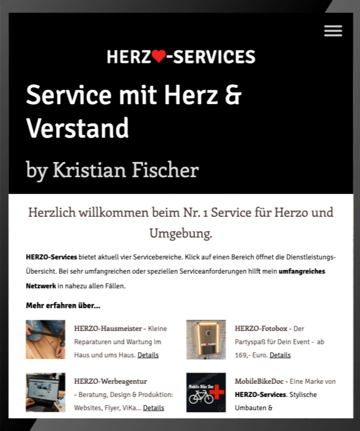 Herzo-Services – Hausmeister Fotobox Werbeberatung Fahrradreparaturen